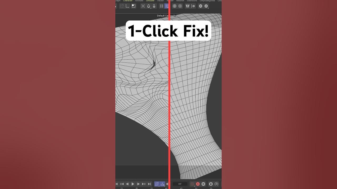 1-Click Topology Fix with Set Flow (C4D) #cinema4d #3d #3dmodeling - YouTube