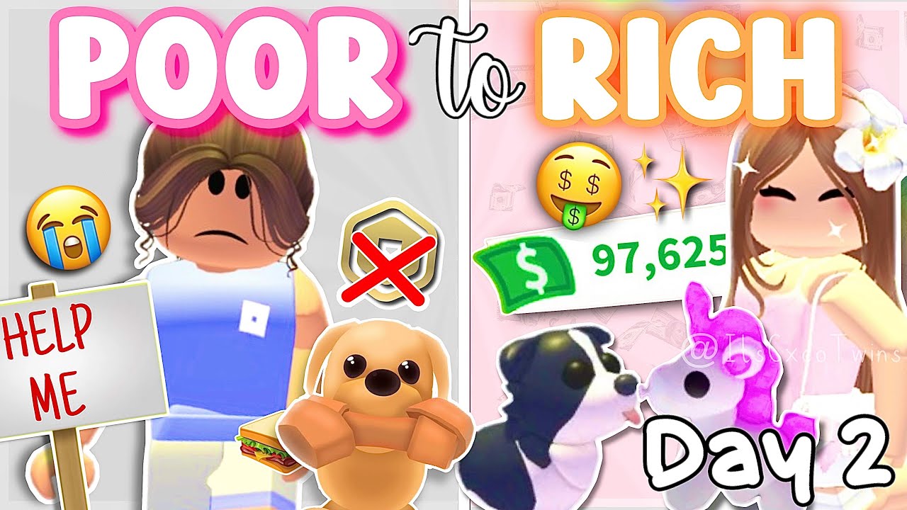 STARTING OVER in Adopt Me! *Poor to Rich* | Day 2 - YouTube