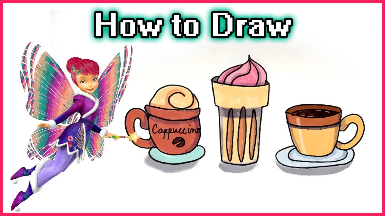 How to Draw Coffee Drinks | Easy Drawings for Beginners - YouTube