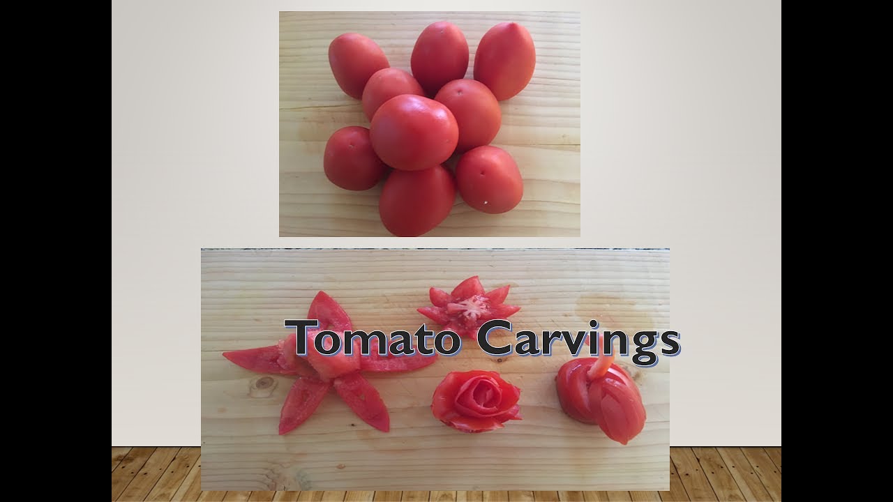 Simple Tomato carvings – Tomato designs for beginners – Food Carvings ...