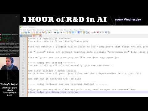 Creating a Gephi plugin #2 - we run it and create a first window in Gephi - YouTube