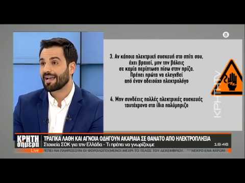 ΚΡΗΤΗ ΣΗΜΕΡΑ | Στοιχεία - σοκ για τους θανάτους από ηλεκτροπληξία - YouTube