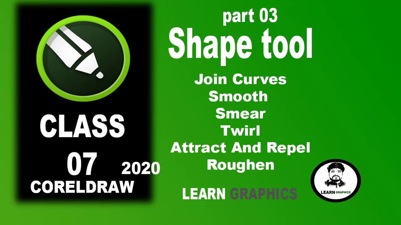 How to use Smooth, Smear and Twirl Tools in CorelDraw 2020 class 7 part ...