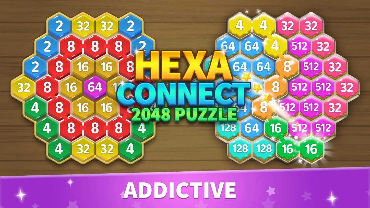 Hexa Connect: 2048 Puzzle Gameplay Android - YouTube