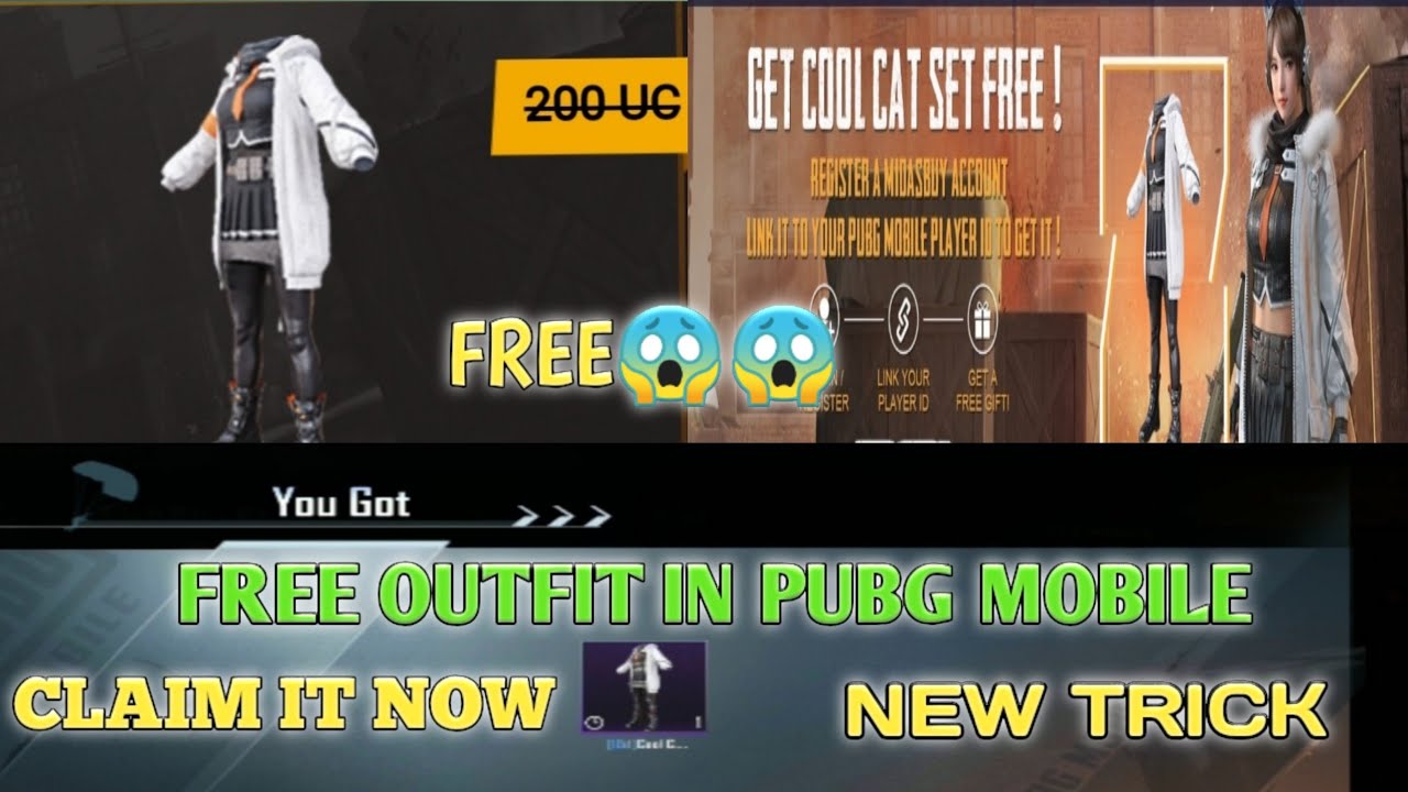 New trick to get "COOL CAT SET" For Free | PUBG MOBILE | Gamer BOSS ...