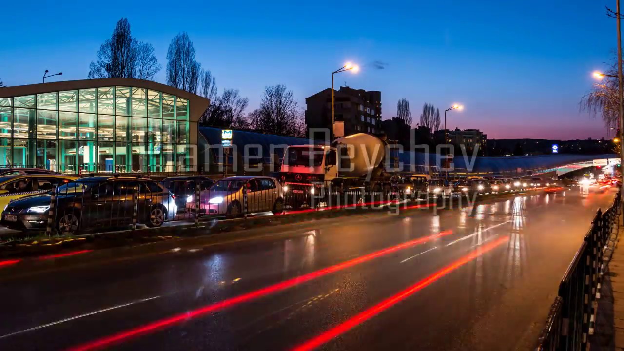 G.M. Dimitrov Metro Station Sofia Time Lapse - YouTube