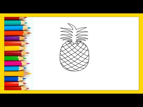 BASİT ANANAS ÇİZİMİ | ANANAS NASIL ÇİZİLİR? NASIL BOYANIR?