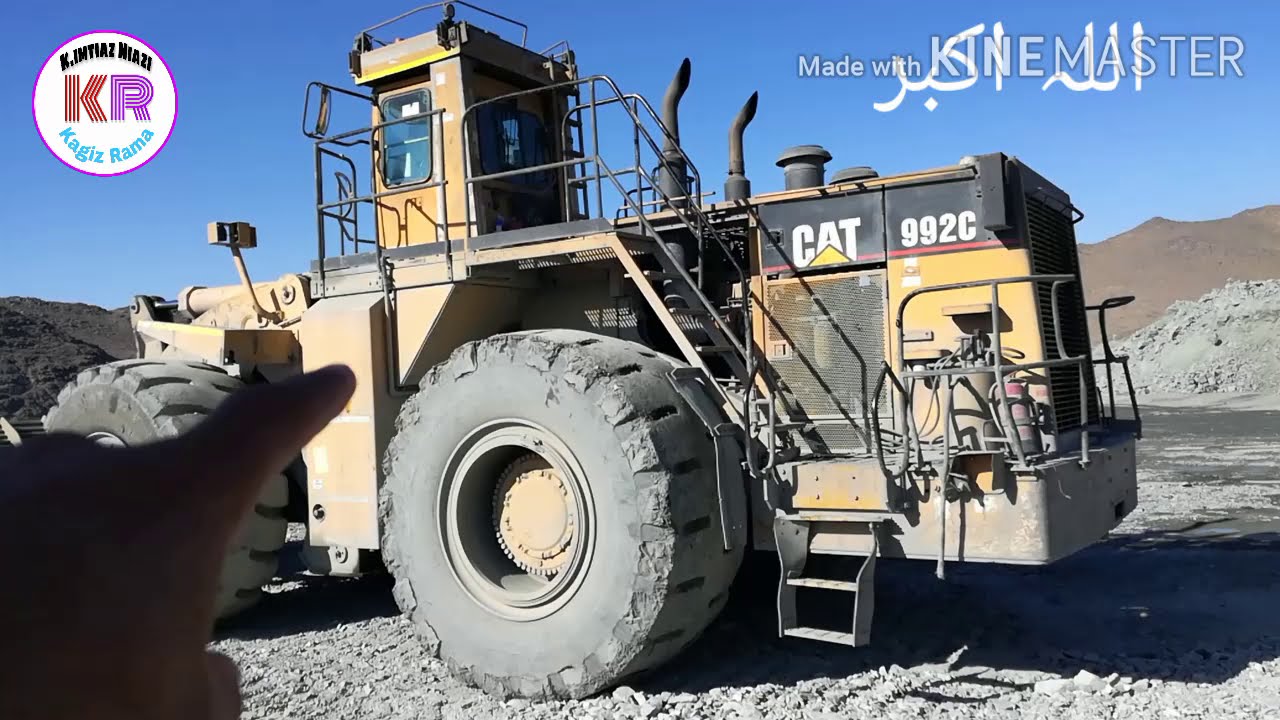 Biggest loader cat 992 C in the world !How to drive a loader ! Wheel ...