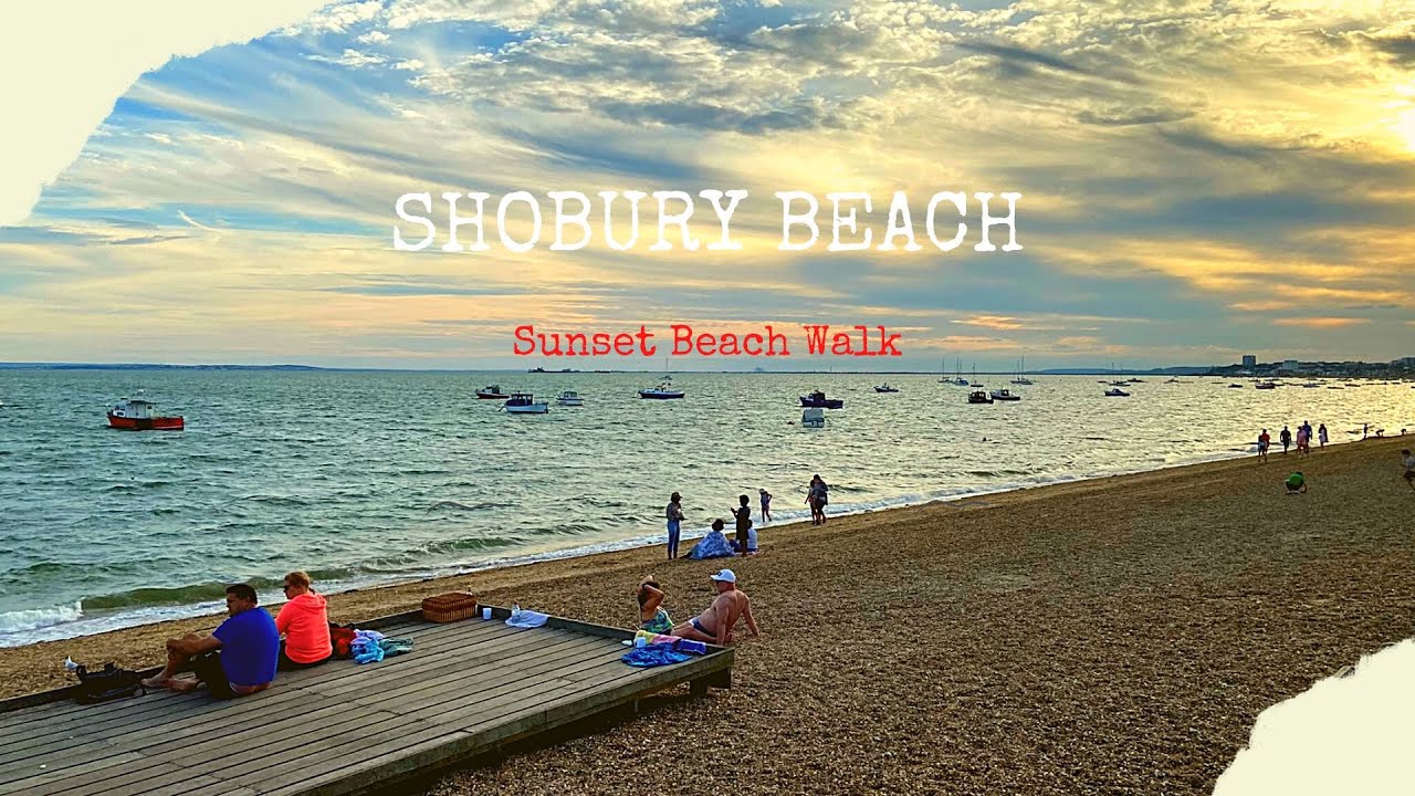 Sunset Beach Walk. Shoeburyness Beach. Thorpe Bay Beach Huts. Driving ...