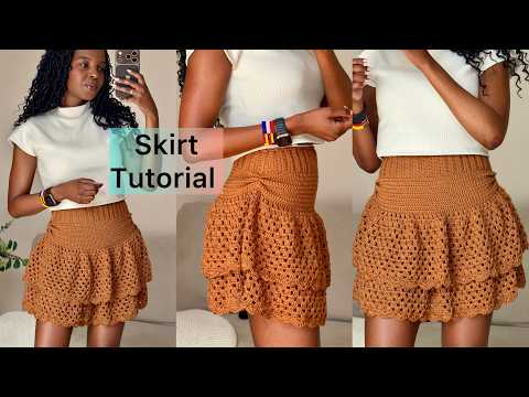 Zuri Tiered Crochet Skirt