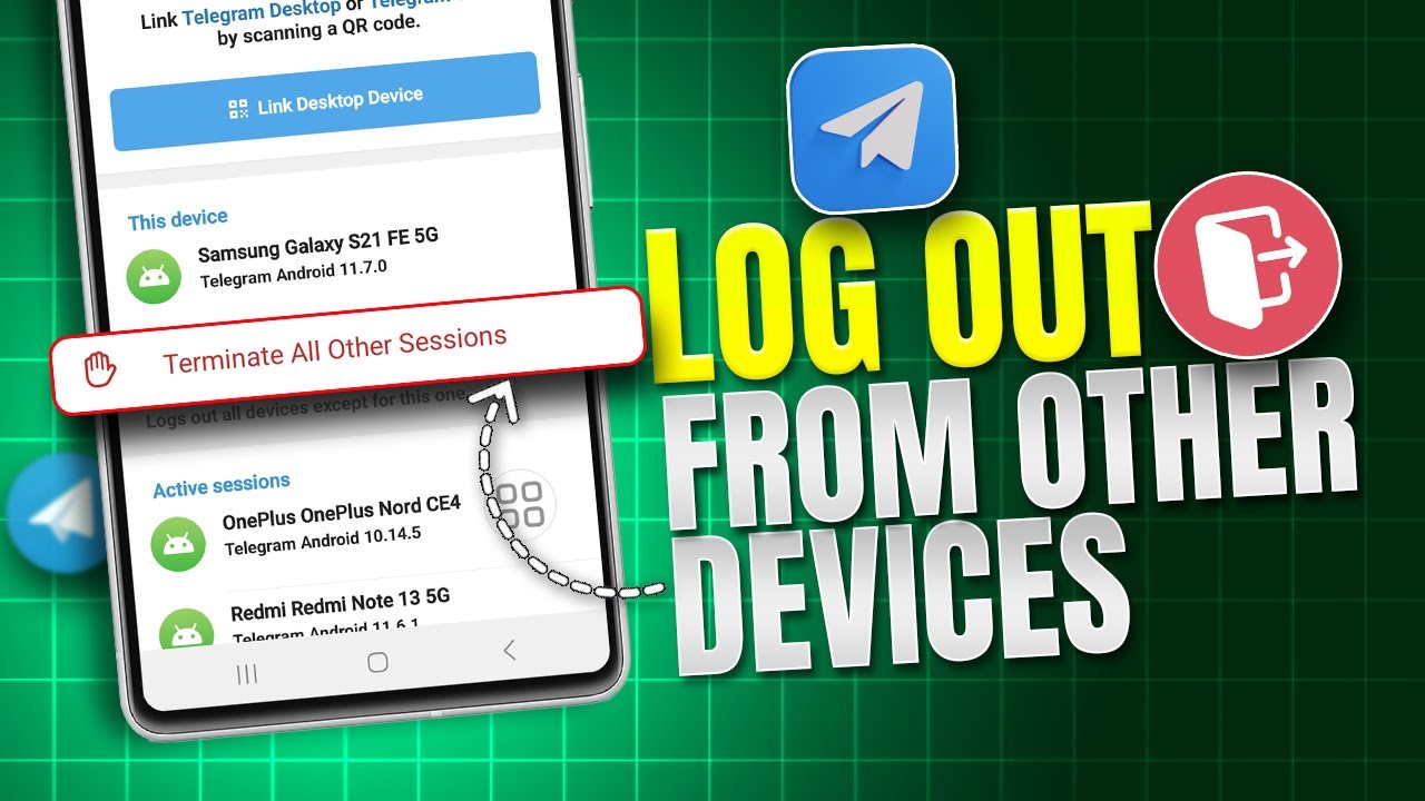 How To Log Out From Other Devices on Telegram from Android | Log Out of Telegram from All ...