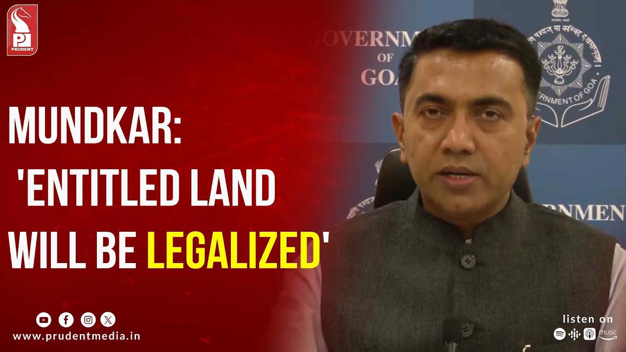 MUNDKAR: 'ENTITLED LAND WILL BE LEGALIZED' - YouTube