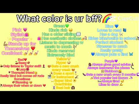 What color is ur bff? 👯 #colors #cute #fypシ #baddie #capcut #friends # ...