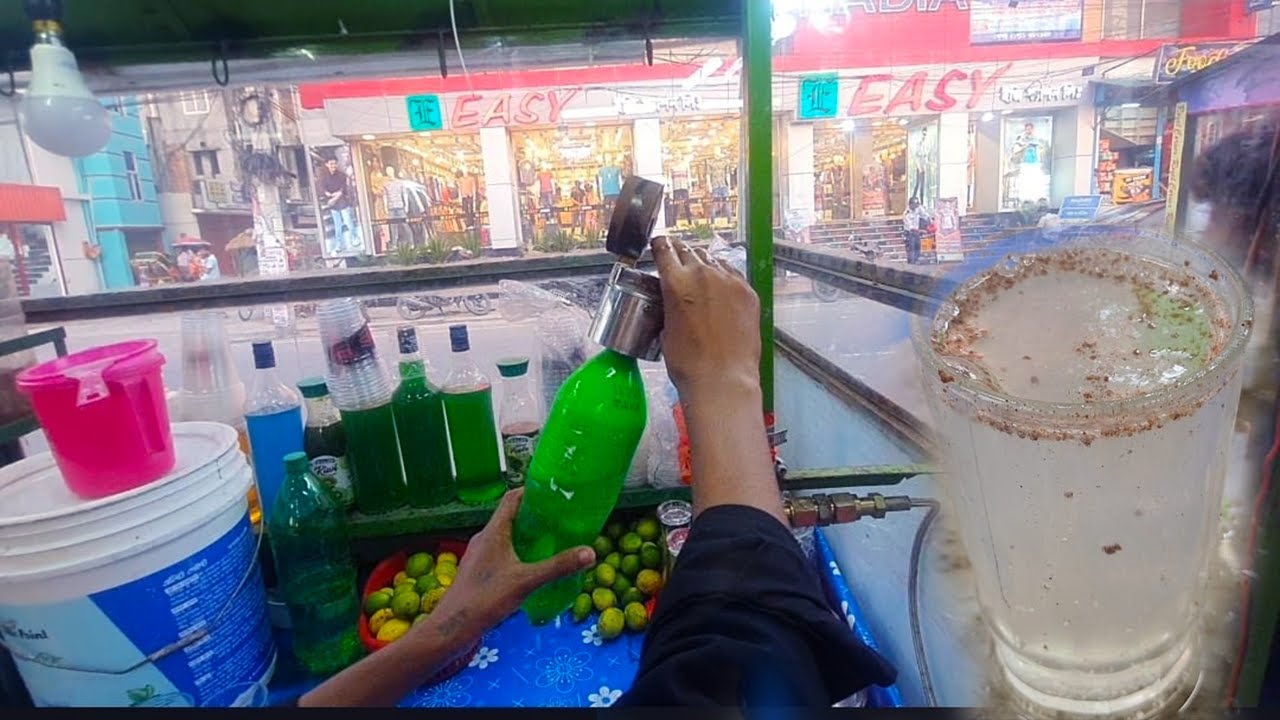 this boy Full Making Satisfying Lemon Soda Amazing Skills Street Foods ...