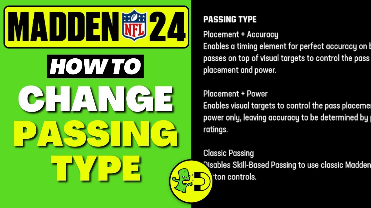 Madden 24 How to Change Passing Type - YouTube