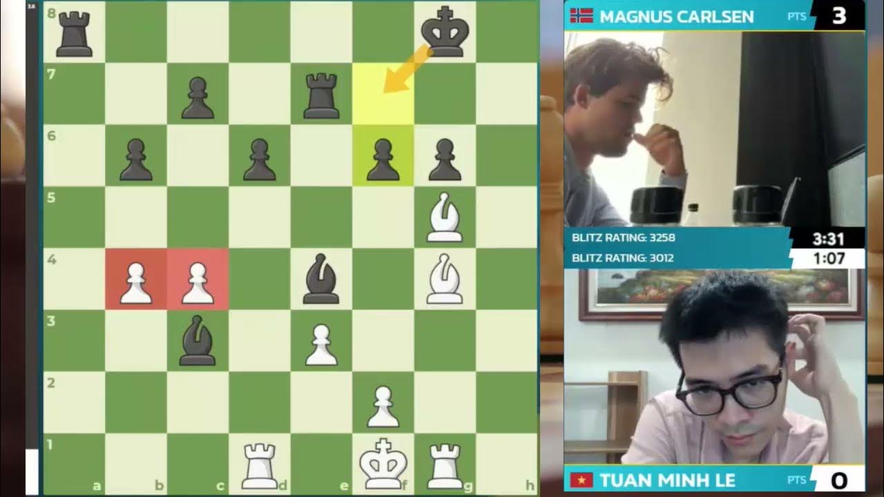 DOMINATE!! Tuan Minh Le vs Magnus Carlsen || Speed Chess Championship 2024 - R4 - YouTube