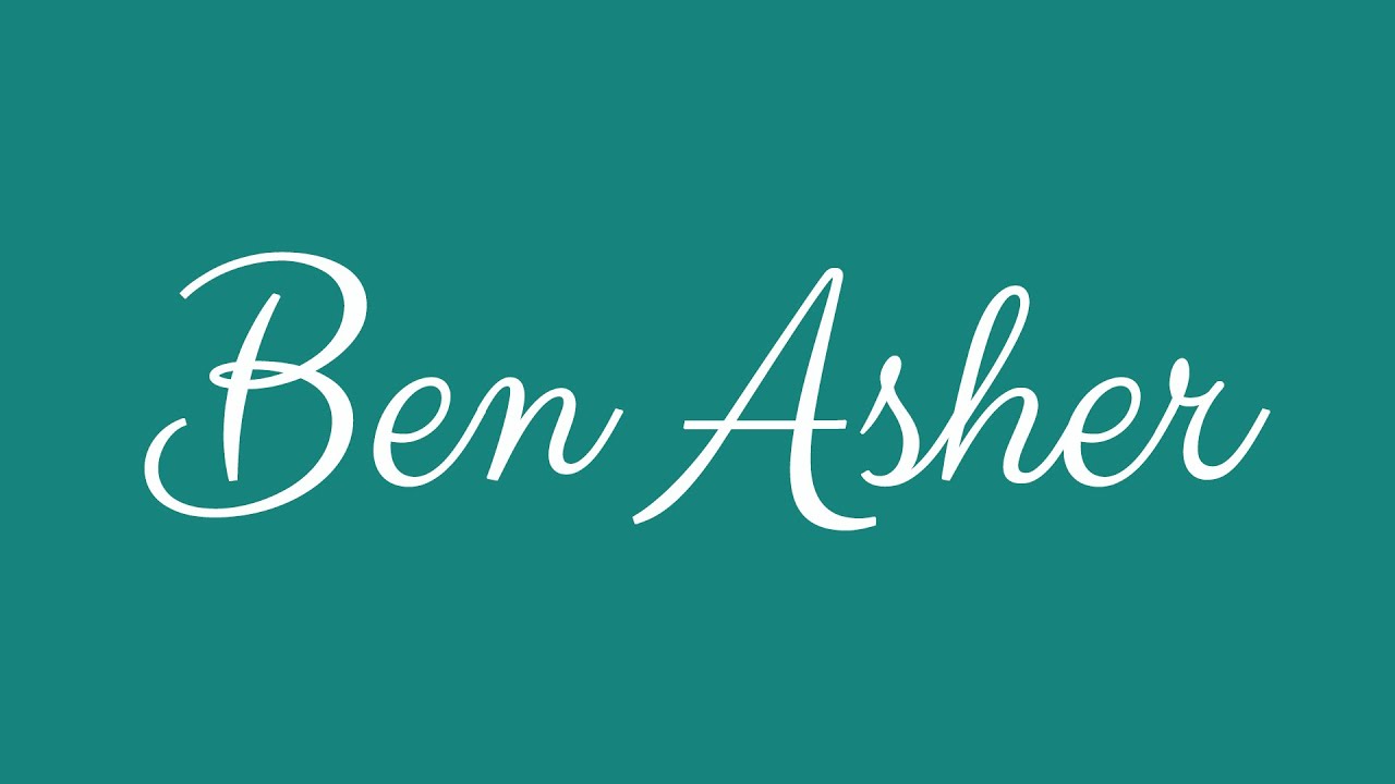 Learn how to Sign the Name Ben Asher Stylishly in Cursive Writing - YouTube