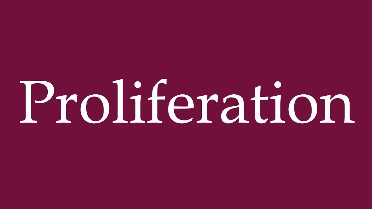 How to Pronounce ''Proliferation'' Correctly in German - YouTube