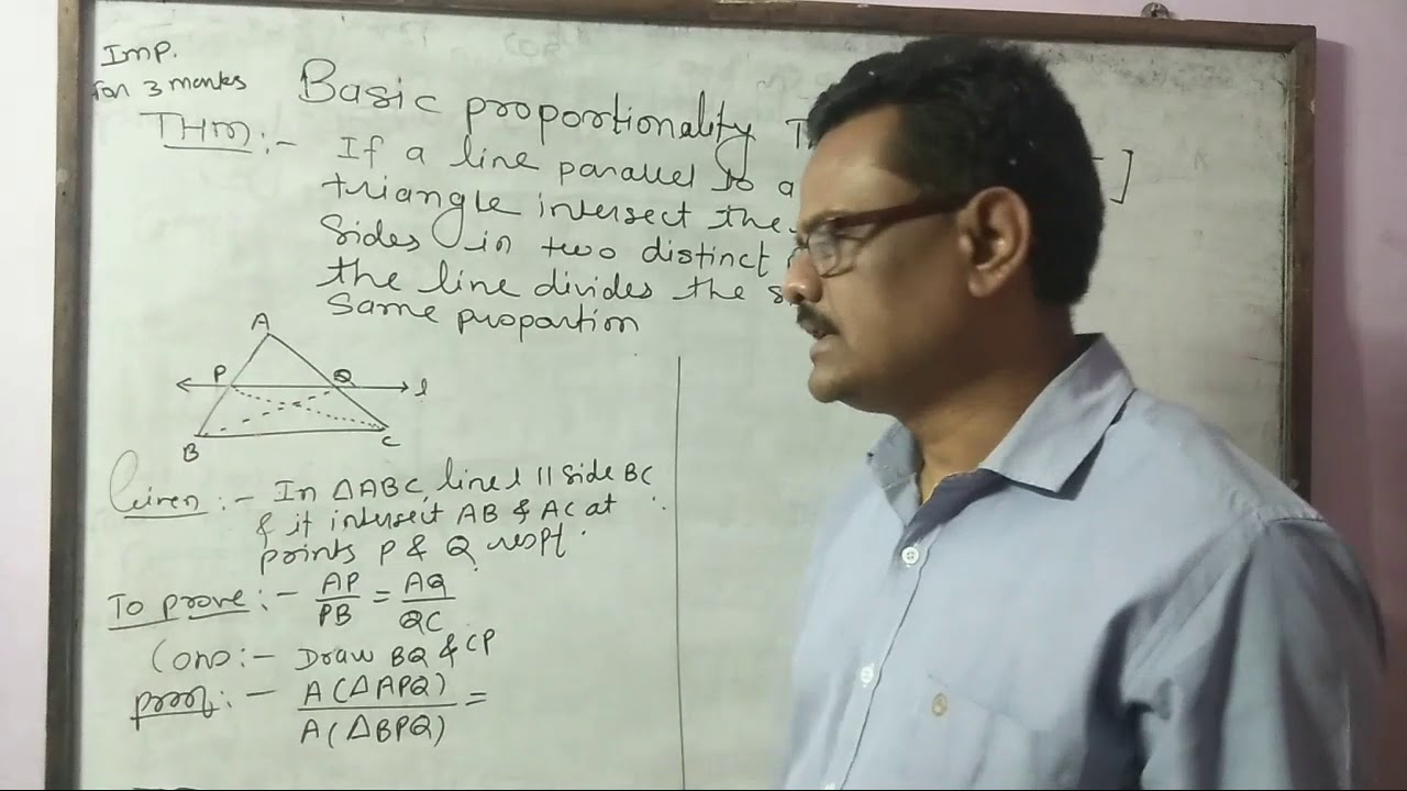 Basic Proportionality Theorem Class 10th - YouTube