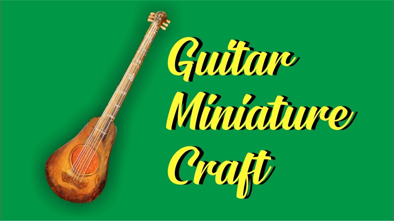 Guitar Miniature | DIY | Guitar Crafting | Ice Cream Wood Stick Craft ...