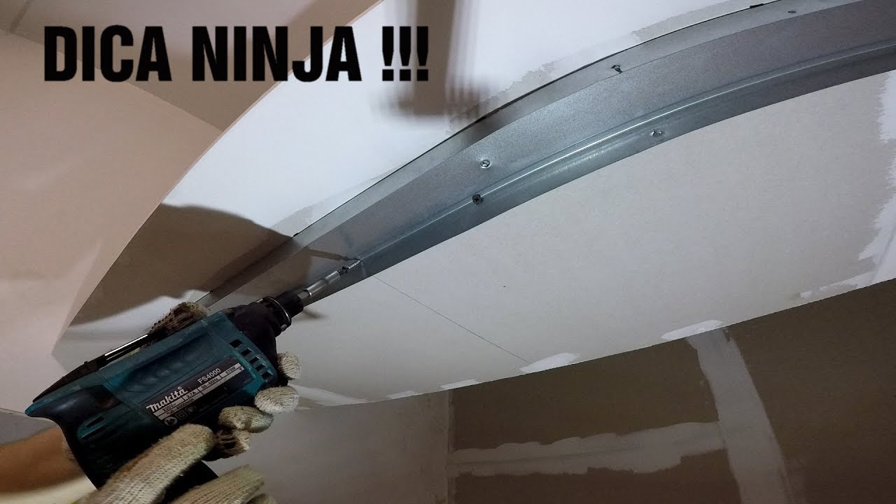 FORRO DRYWALL COMO FAZER A FIXAÇÃO DO PERFIL GUIA DICA GESSEIRO - YouTube