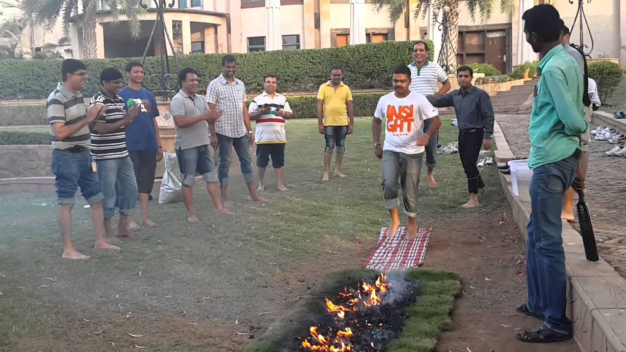 WALK ON FIRE activity by Firewalk trainer Mitesh Khatri - YouTube