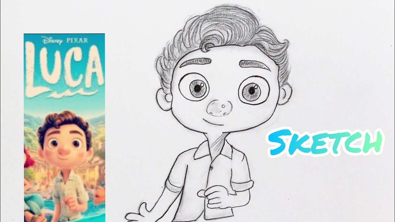 How to draw Luca l Sketch #Luca#SketchCreativity#Disneypixar - YouTube