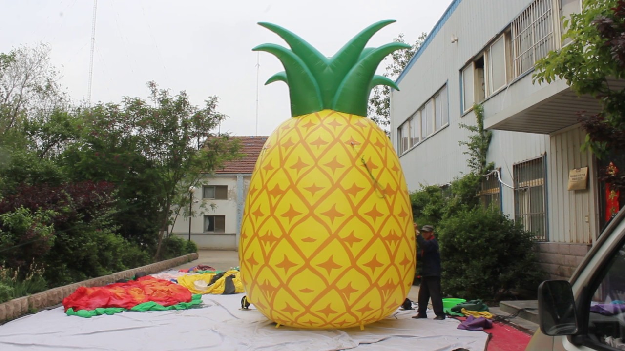 inflatable pineapple - YouTube