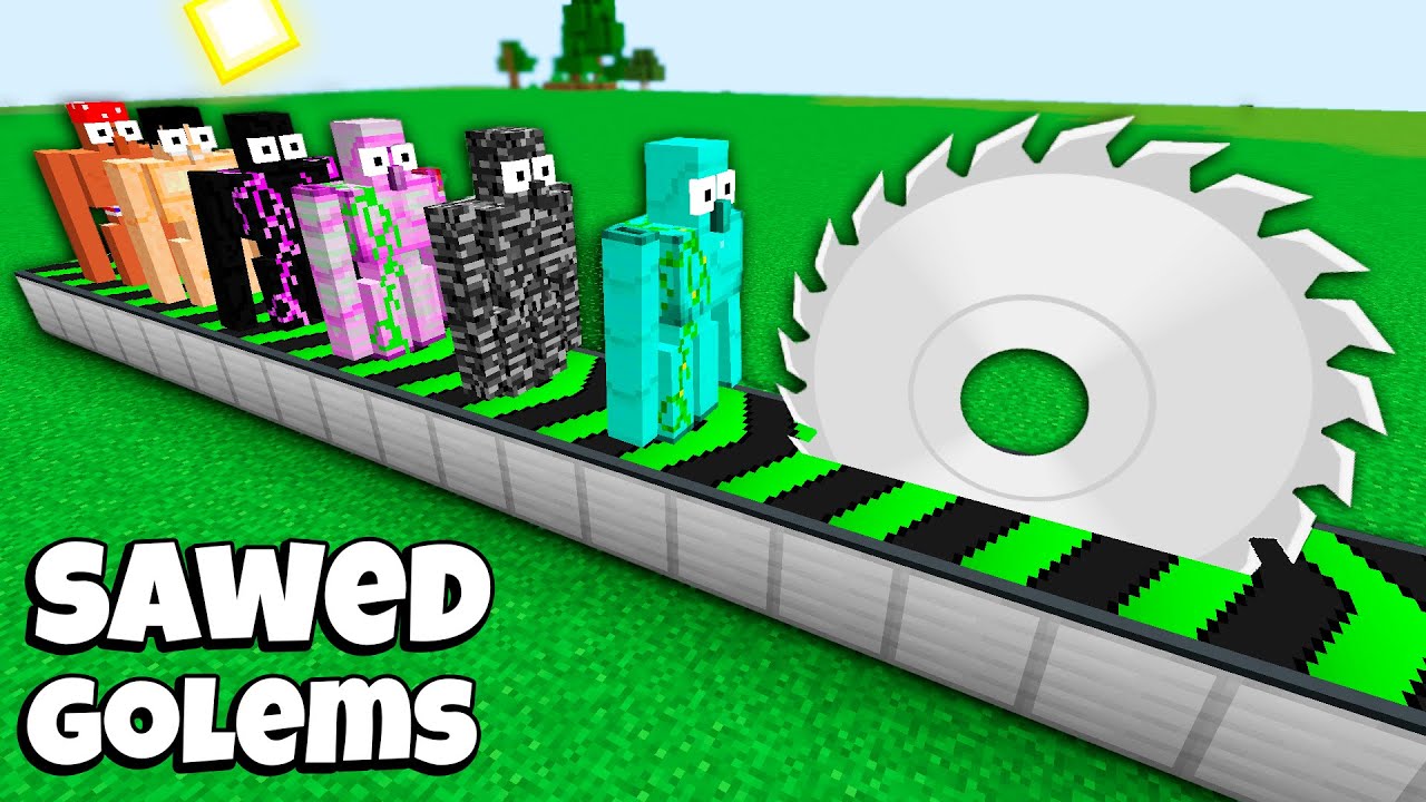 I found the BIGGEST GOLEM SHREDDER in Minecraft! What to choose SAVE OR ...