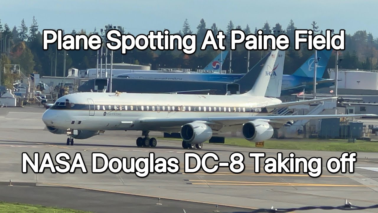 Plane Spotting At Paine Field (DC-8 Take Off) - YouTube
