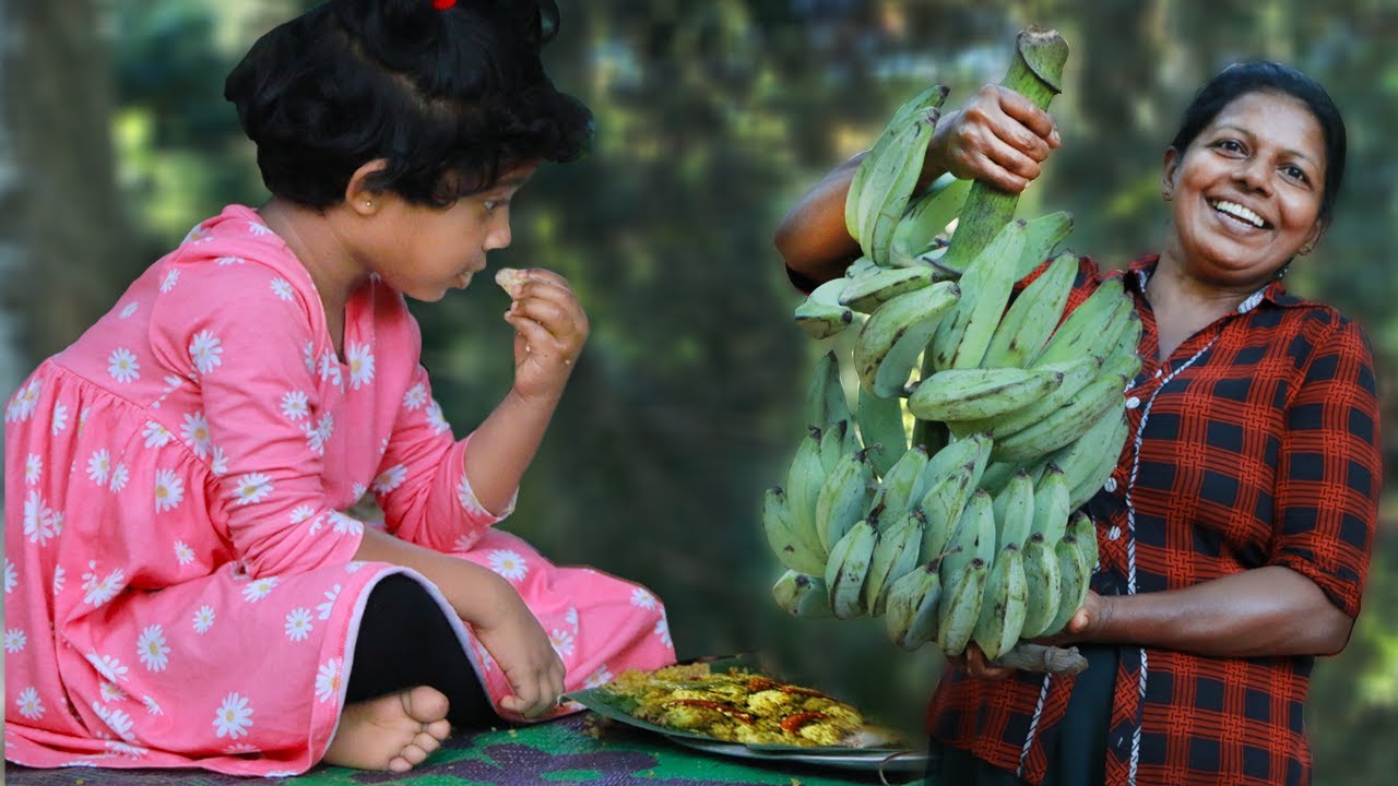 Village Style Ash Plantain (Cooking Banana) Curry Recipe - YouTube