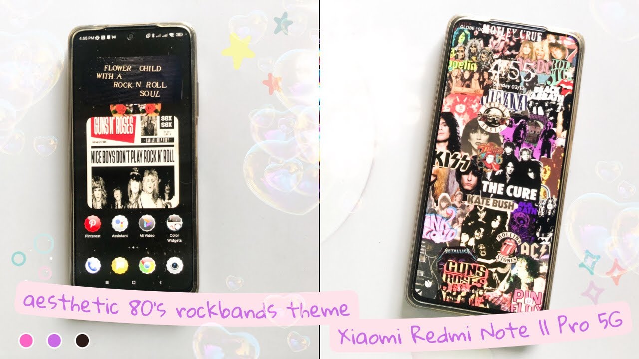 Xiaomi Redmi Note 11 Pro 5G 80’s rock aesthetic theme 🖤💕 - YouTube