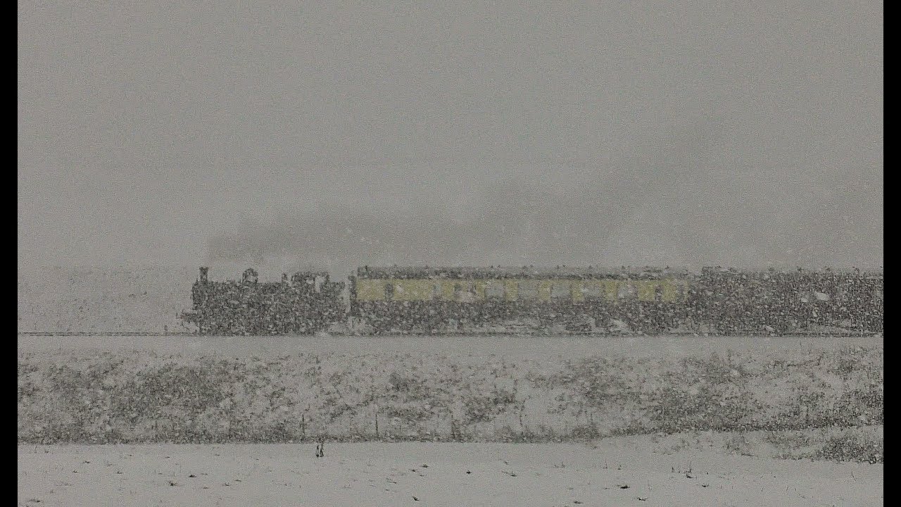 Pannier Tank Engine Battles Through A Snowstorm ! - YouTube