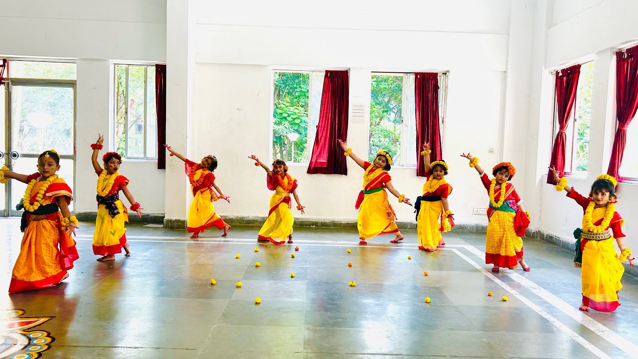 Nil Digante | Basanta Utsav Dance | Kids group Dance | Holi Dance ...
