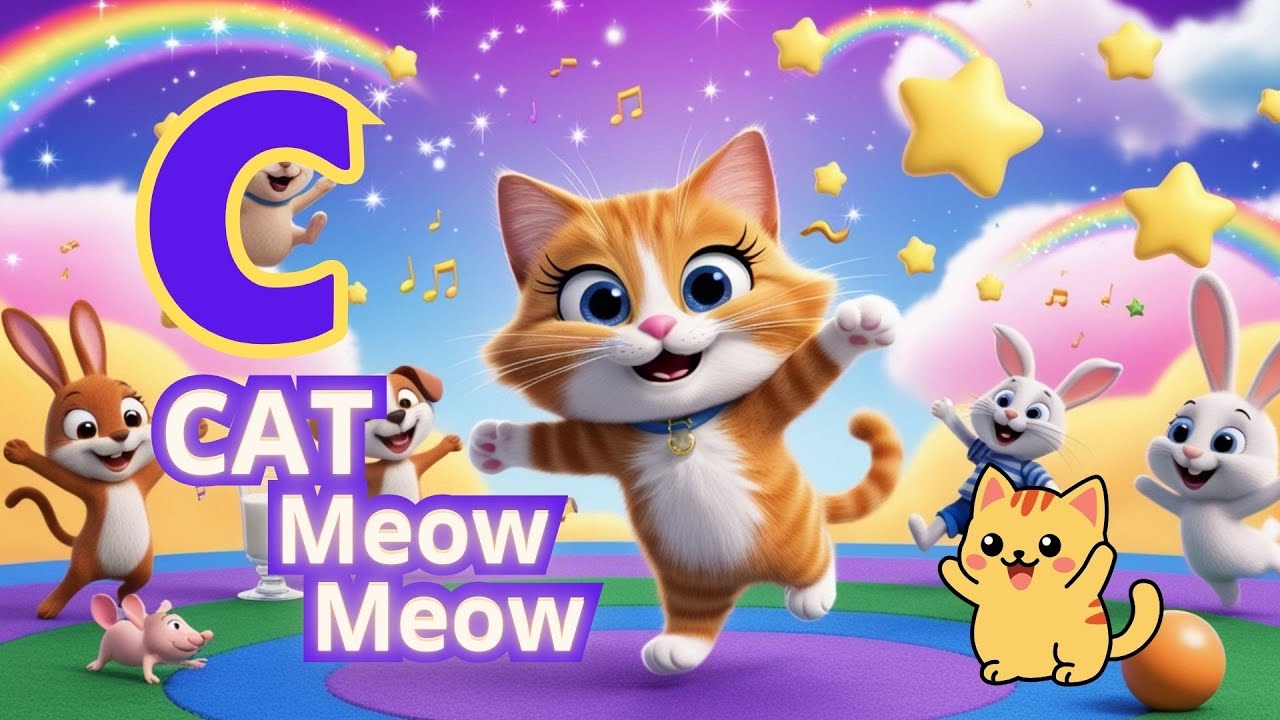 "Meow Meow Cat Song 🎶 | Fun ABC Song for Kids | Song for Kids ...