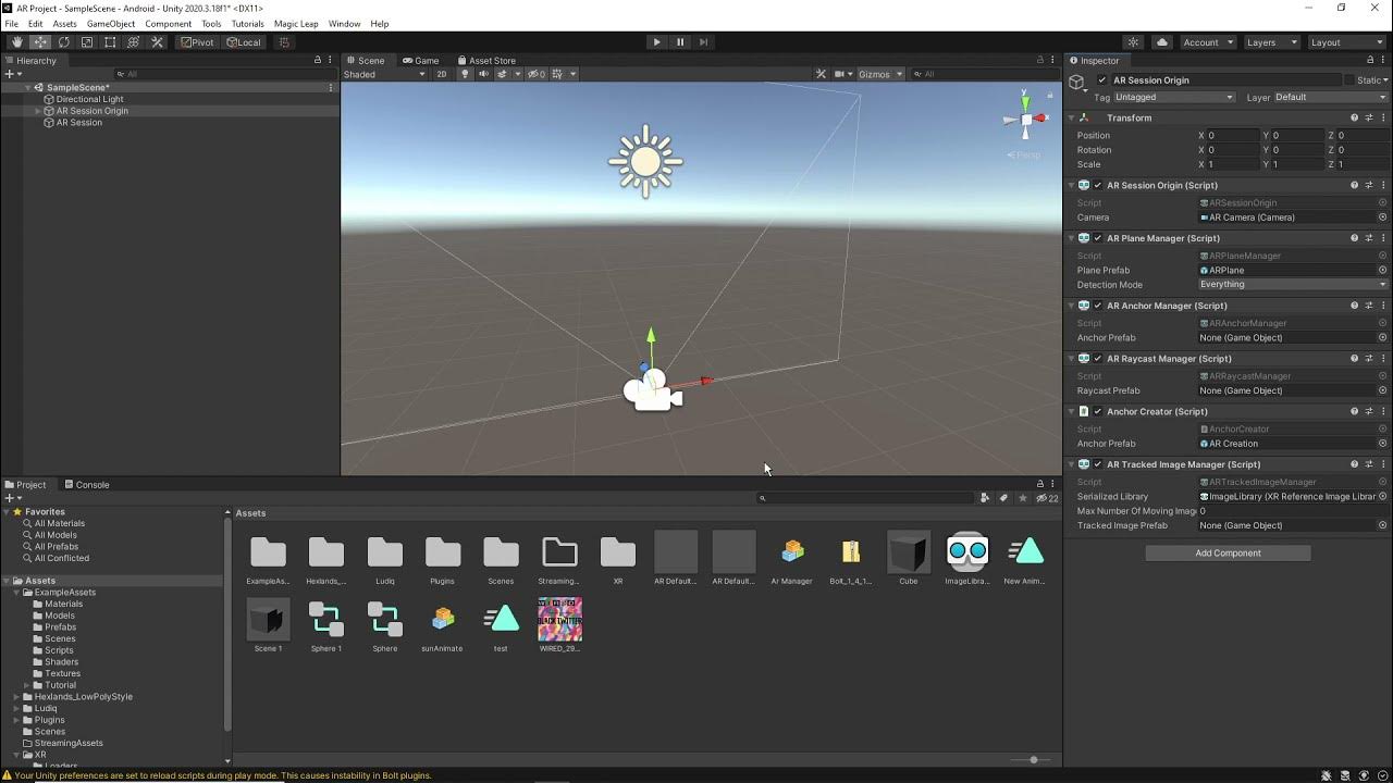 DES241: Instantiating objects in Unity AR with Anchor and 2d image ...