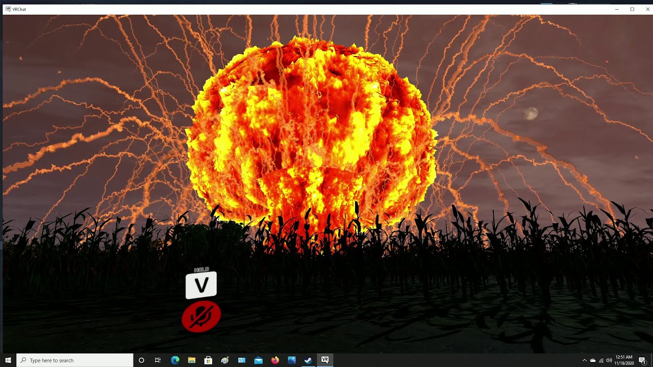 A nuke in the day and another at night Cornbraska VRChat #gaming # ...