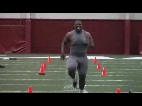 NFL Pro Day in Tuscaloosa - Alabama 40-yard dashes - YouTube
