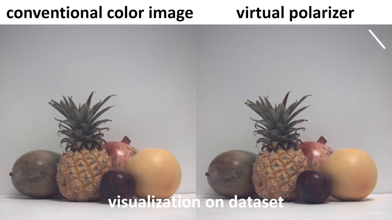 Visualization of polarization images with virtual polarizers - YouTube