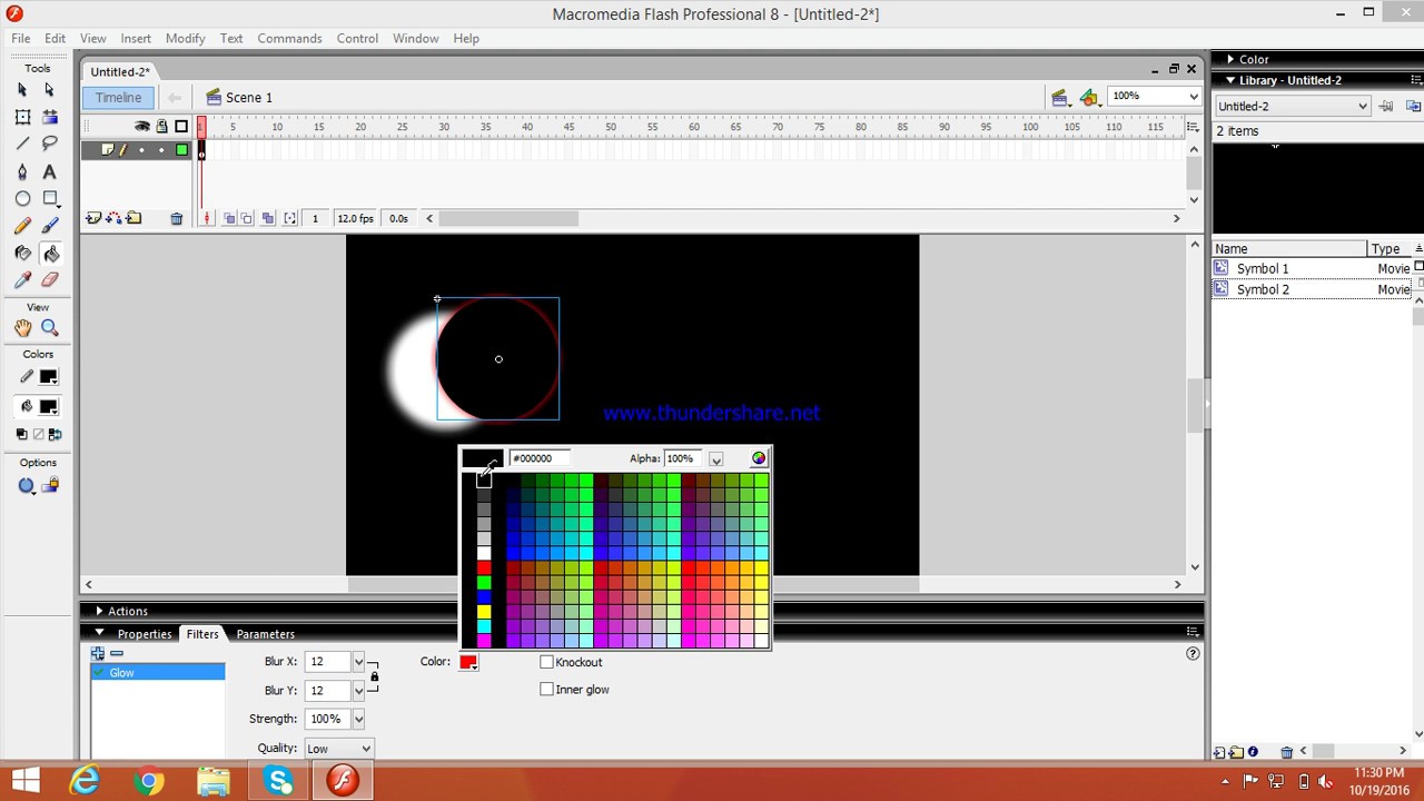 Animation of moon growing in flash macromedia.... - YouTube