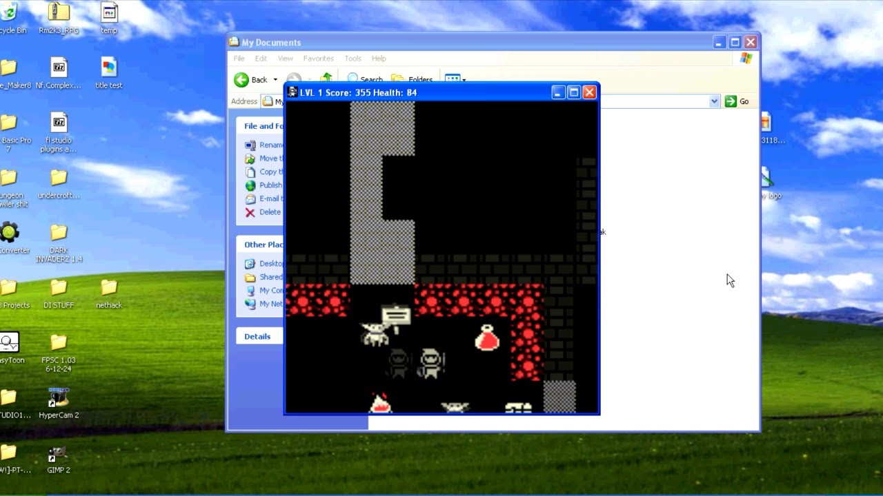 Windows XP - indie dungeon game (Hypercam 2 test) - YouTube
