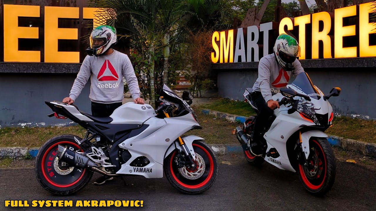 ₹45,0000 Thousand Worth MODIFICATION on R15 V4 | Full System AKRAPOVIC ...