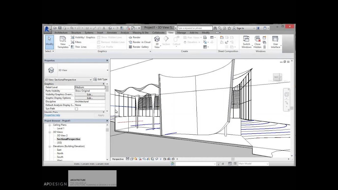 Sectional Perspectives Revit 2015 - YouTube
