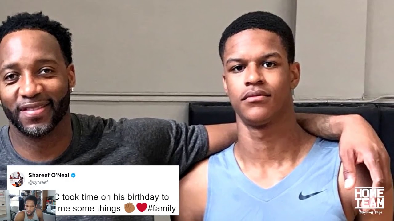 Shaq gets on his son Shareef O'neal during a workout - YouTube
