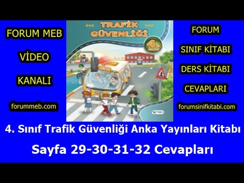 4. Sınıf Trafik Güvenliği Kitabı Sayfa 29-30-31-32 Cevapları Anka Yayınları