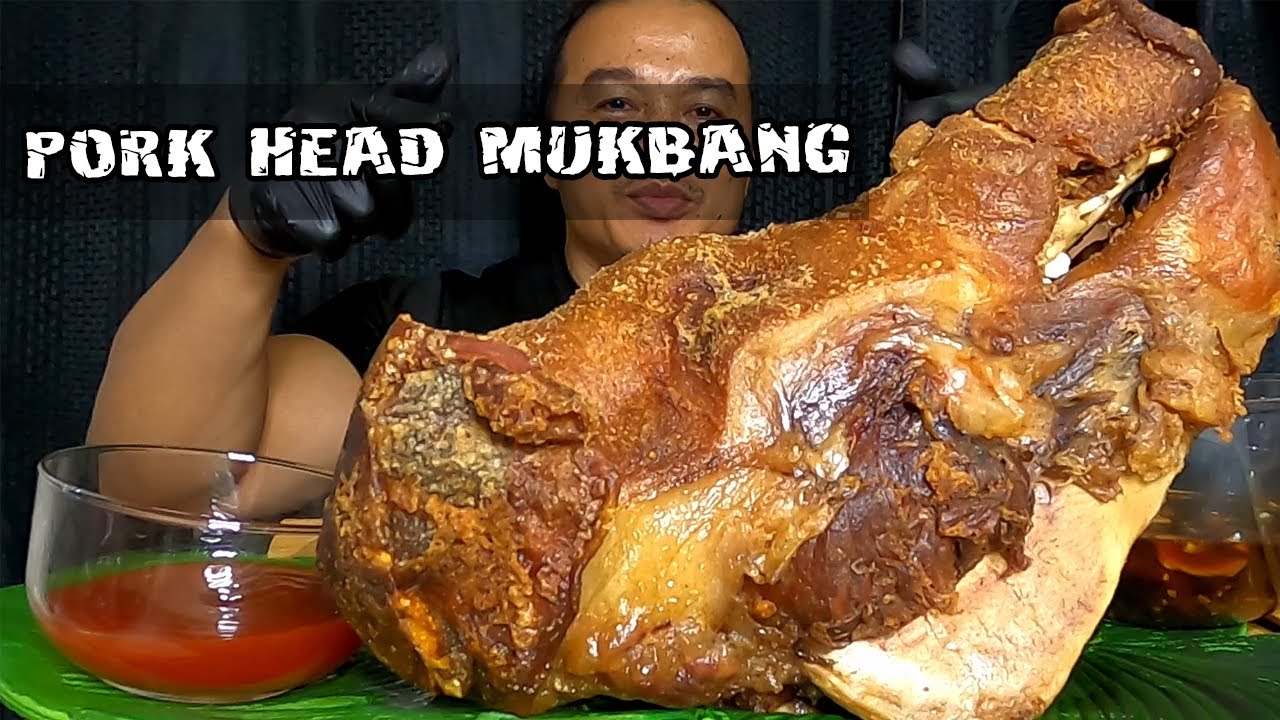 Crispy Ulo ng Baboy (Pork Head) Mukbang and ASMR | Pinoy Mukbanger ...
