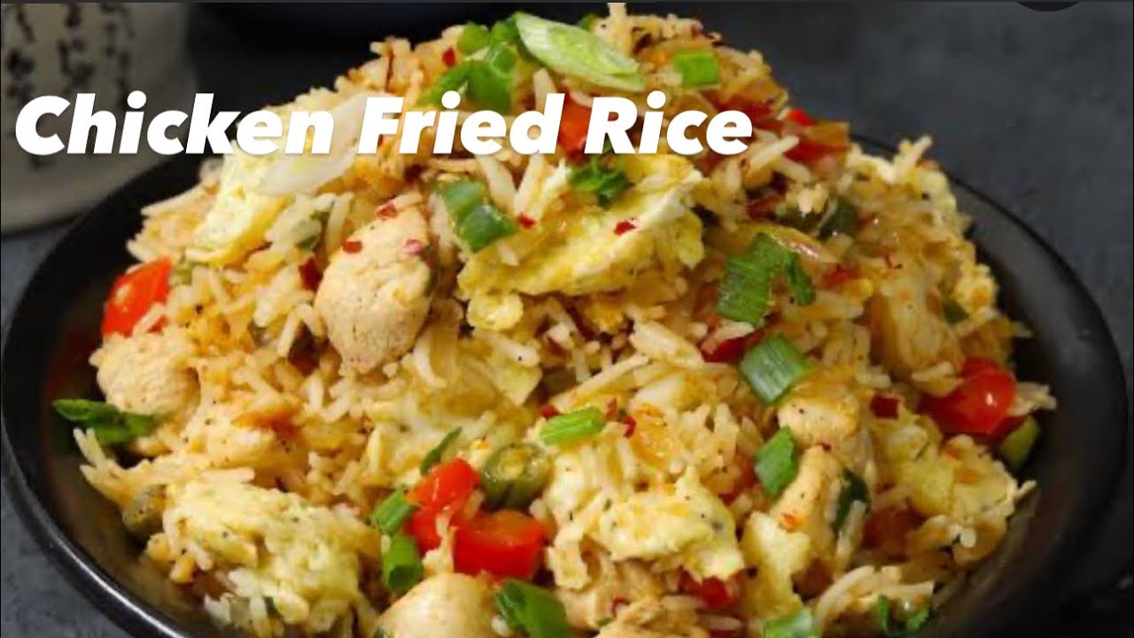 Authentic Street Chicken Fried Rice Recipe | Chicken Rice | Cooking ...