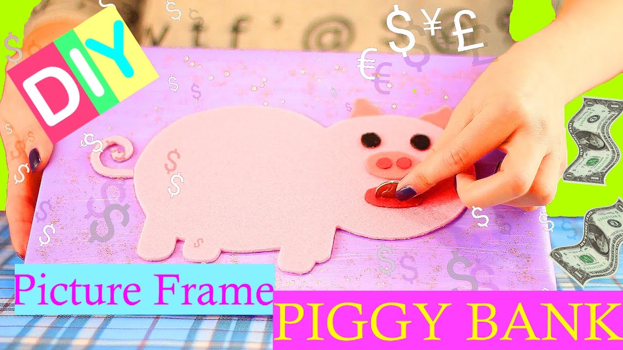 DIY Piggy Bank Picture Frame - How To Make Piggy Bank Picture Frame ...