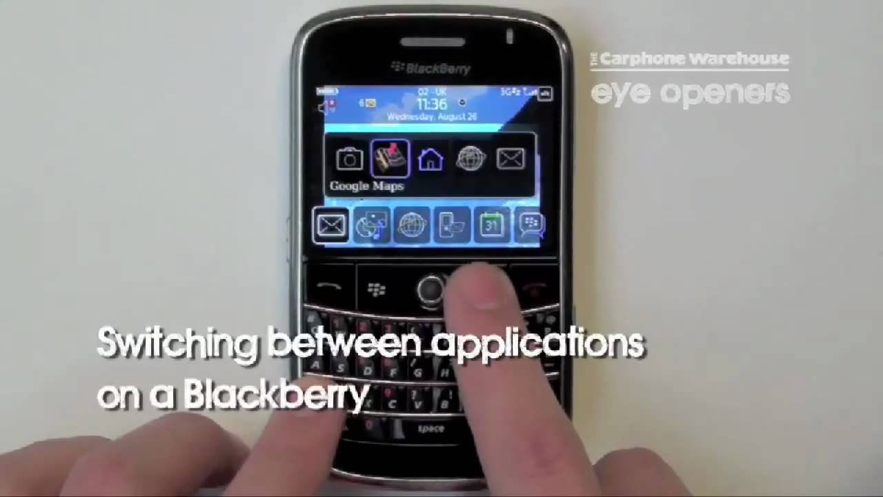 How to switch between applications on a BlackBerry - YouTube