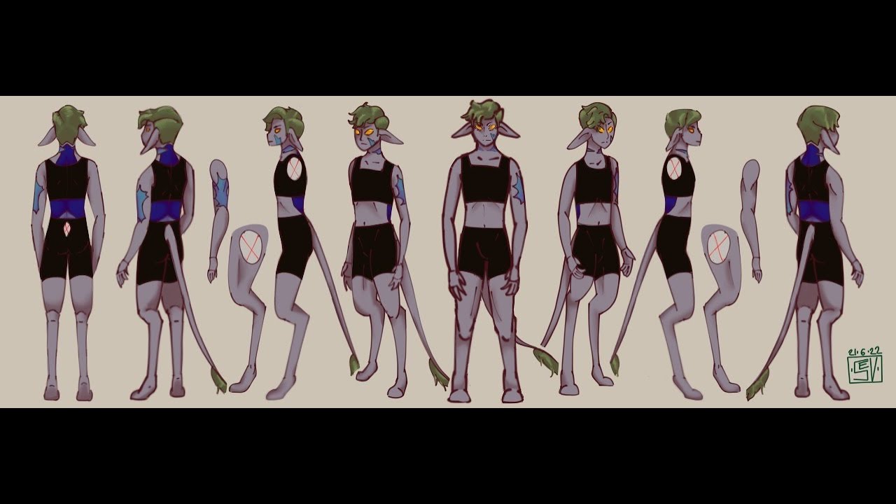 Joey character turn-around (OC Speedpaint) [[READ DESC]] - YouTube